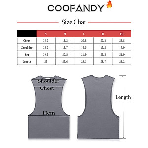 COOFANDY Mens Tank Tops Workout Fitness Shirt Bodybuilding 2 Pack Cut Off, Black/Army Green(2pcs), X-Large, Sleeveless