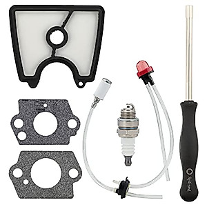 Yermax C1Q-W37 Carburetor with 545112101 Filter for Husqvarna 125B 125BX 125BVX Handheld Leaf Blower Jonsered B2126 BV2126 Replace 545081811 590460102 & 581798001