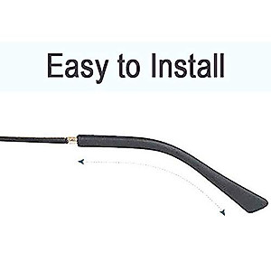 Eyeglass End Tips, 10 Pairs Silicone Anti-Slip Ear Sock Pieces Tube Sleeve Eyewear Soft Replacement Tips ONLY for Thin Slim Flat Wire Eyeglass Sunglasses Legs - 5 Colors