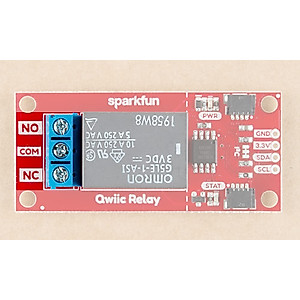 SparkFun Qwiic Single Relay-Up to 5.5A at 240VAC Multiple I2C addresses Available Turn on/Off high Power Device from Low Power microcontroller No Soldering Large Power Loads w/Simple I2C Commands