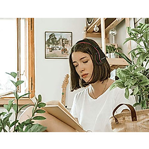 BESTGOT Kids Bluetooth Headphones BT6002 Wireless Headphones for Kids Children Adults for School Foldable Headset for 18 Hours for PC/Phone/Tablets/TV (Black/Red)