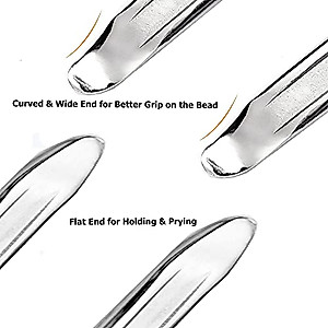 Dr.Roc 1 x 19.5 inch and 2 x 15.5 inch Mount and Demount Tire Irons with 6 x TR413 Valve Stems SetMotorcycle Dirt Bike Lawn Mower ATV UTV Tire Changing Tools with Durable Bag Curved Irons Tire Levers