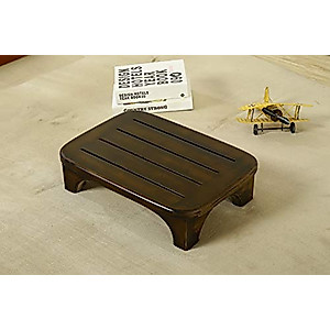 URFORESTIC Solid Wood Bed Step Stool Super Large/Bedside Steps for High Beds/Solid Wood Super Sturdy Hold Up to 500 LBS (Dark Walnut)