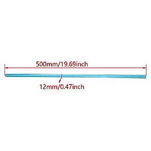 Fielect Light Blue Straight Line Acrylic Round Rod Bar Standard Plexiglas Tolerance Lightweight for DIY 12mm Diameter 500mm Height 1Pcs