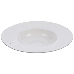 Kichvoe Ceramic Soup Bowl, Wide Rim Soup Bowls Ceramic Pasta Bowls Shallow Porcelain Salad Plate for Pasta, Spaghetti, Dipping Bread, Salad- 10 * 2Inch