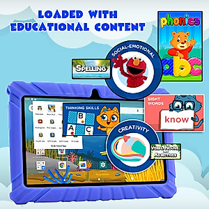 Contixo V8 Tablet for Kids and H1Kid's Fleece Headphones Bundle, Come with Sleeve Bag, Learning Tablet, Parental Control Family Link