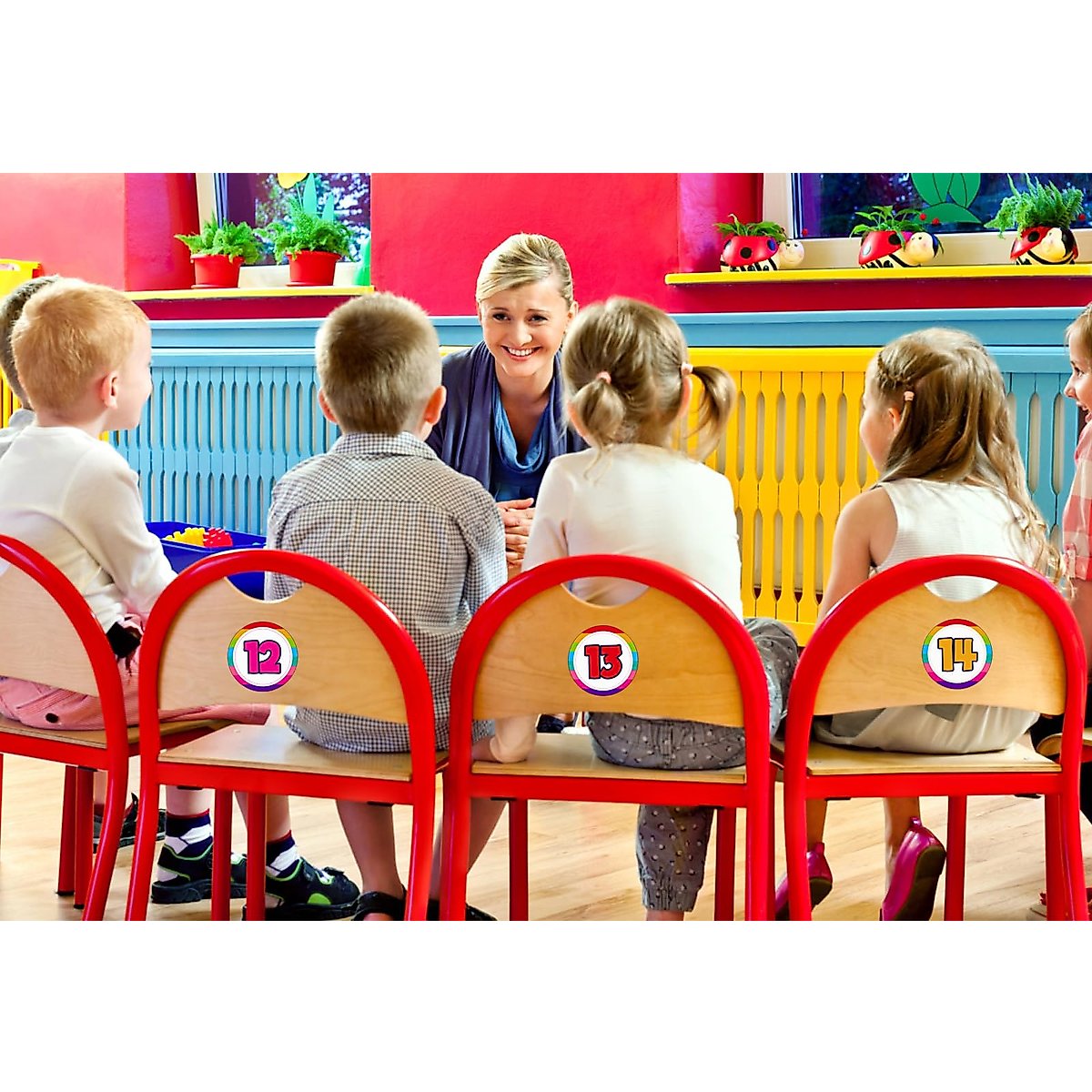 Flyab 36pcs Line up Spots for Classroom Floor 4" Floor Numbers for Classroom Lining up Line up Stickers Classroom Floor Line up Dots for Classroom Floor Back to School Preschool Kindergarten Classroom
