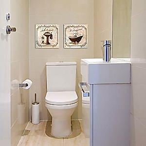 Classic French Clawfoot Bathtub and Pedestal Sink Salle De Bain and Le Baignoire by Gregory Gorham- 2-12x12" Unframed Paper Posters