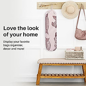 TOGETRUE Plastic Bag Holder, Natural Cotton Grocery Shopping Bag Holder, Cute Fish Pantry Decor (Coffe Brown)