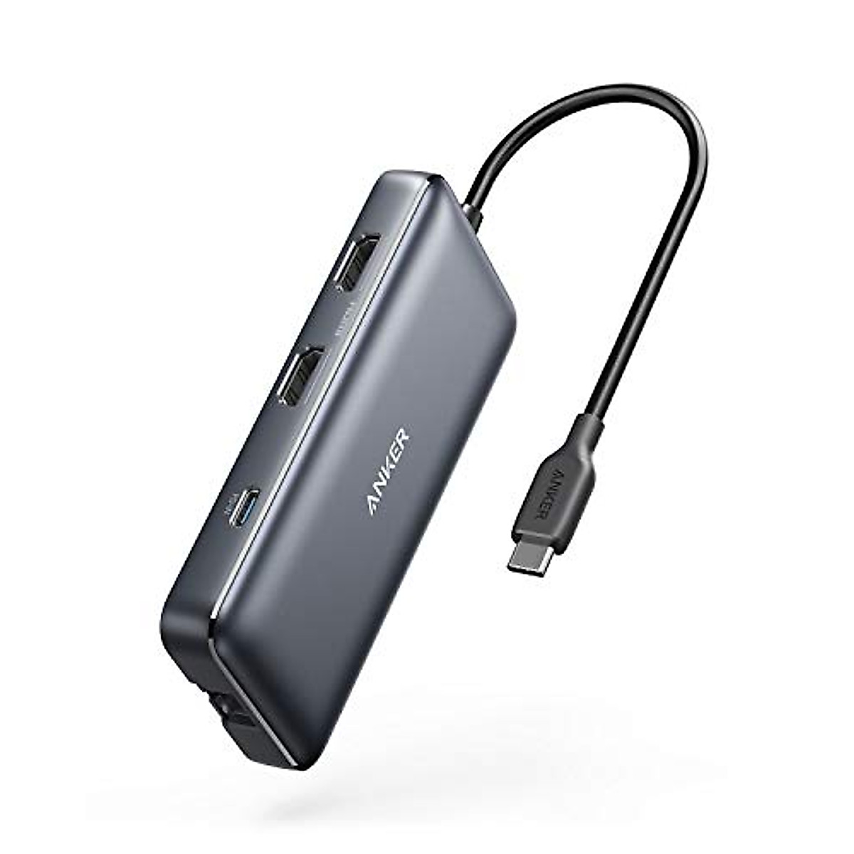 Anker 553 USB-C Hub, 8-in-1 USB C Dock, Dual 4K HDMI USB C to USB Adapter, 1 Gbps Ethernet USB Hub, 100W Power Delivery, SD Card Reader for MacBook Pro, XPS and More