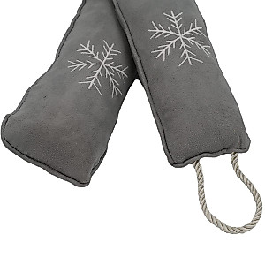 Simply Genius Cold Weather 36 Inch Door Snake Draft Stopper - Wind Blocker for Door Bottom and Window Draft Stopper - Gray Window Wind Blocker