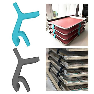 Baking Sheet Stacker Set Baking Tray Stacker Tray Divider Freeze Drying Tray Bracket Rack Sheet Stacker Space Saving