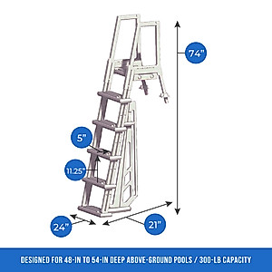 Blue Wave NE1175 Heavy Duty In-Pool Ladder - White