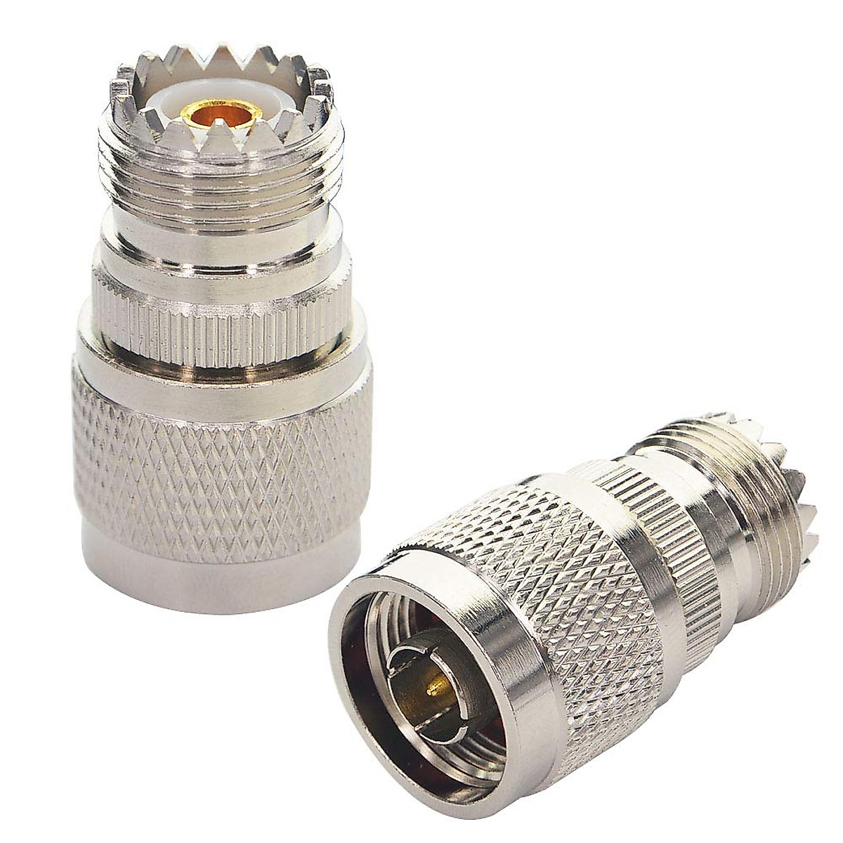 Boobrie N Male to UHF Female SO-239 Connector SO239 Jack to N-Type RF Coaxial Coax Cable Adapter for Antenna/Wireless LAN Device/WiFi/Radio/Coaxial Extension Cable Pack of 2