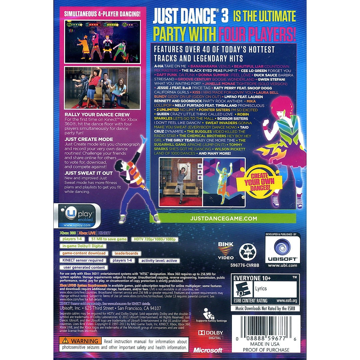 Just Dance 3 with Katy Perry Bonus Tracks - Xbox 360