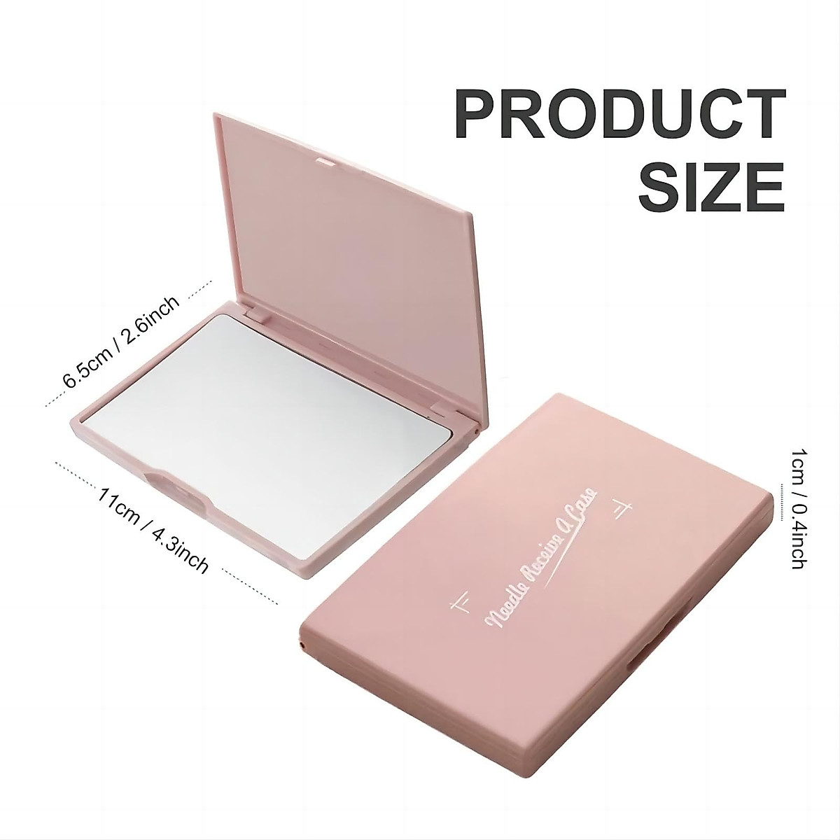 MovFlax Magnetic Needle Case Needle Holder, Portable Embroidery Pin Storage Box, Magnetic Sewing Needle Minder, Cross Stitch Knitting Pin Organizer Container Tool (Pink) ﻿