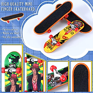 Sosation 18 Pcs Mini Finger Skateboard Christmas Party Gift Favors Mini Skateboards for Kids Novelty Skateboard Toys Fingerboard Decorations Fingertips Movement Finger Toy(Stylish Style)