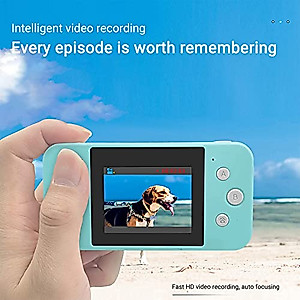 Kids Digital Camera, Front HD 20MP Children's Camera, 2.4in Screen for Boys and Girls Record The Happy Life, 1080P Rechargeable Electronic Camera with Easy Game