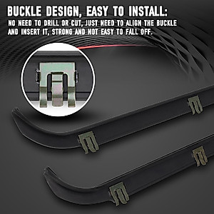 FOMIUZY Front Inner & Outer Window Molding Sweep Felt Trim Seal Weatherstrip Kit Compatible with Ford F150 F250 F350 Bronco 1987-1997 Replaces E7TZ1521452A E7TZ1521453A F2TZ1521456A F2TZ1521457A（4PC）