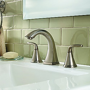 Pfister Pasadena Bathroom Sink Faucet, 8-Inch Widespread, 2-Handle, 3-Hole, Brushed Nickel Finish, LF049PDKK