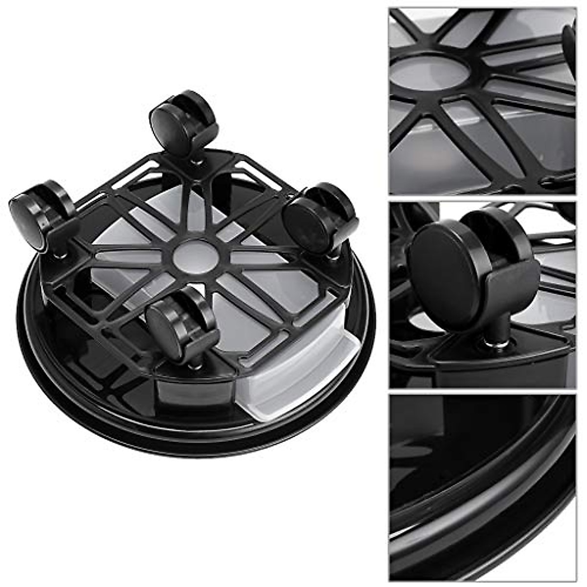 Skelang 13” Plant Caddy Plant Saucer Pot with Moving Water Drawer, Movable Planter Dolly, Plant Stand Pallet for Heavy Planter, Loading Capacity 100 Lbs