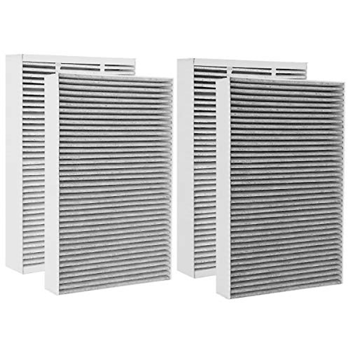 F1 Carbon Allergen Reduction+Odor Removal, HEPA Replacement Filter Compatible with 3M Filtrete C01 T02 Room Air Purifier, 4 Pack