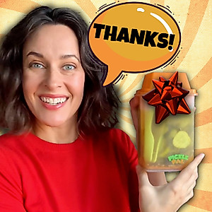 Pickle Container with Strainer Jar - Pickle Holder with Pickle Grabber | Jalapeno Container for Pickles, Olives, Cheese, Jalapenos | 40 oz Pickle Jar with Strainer Flip | Food Storage Containers with Lid | Pickle Pal