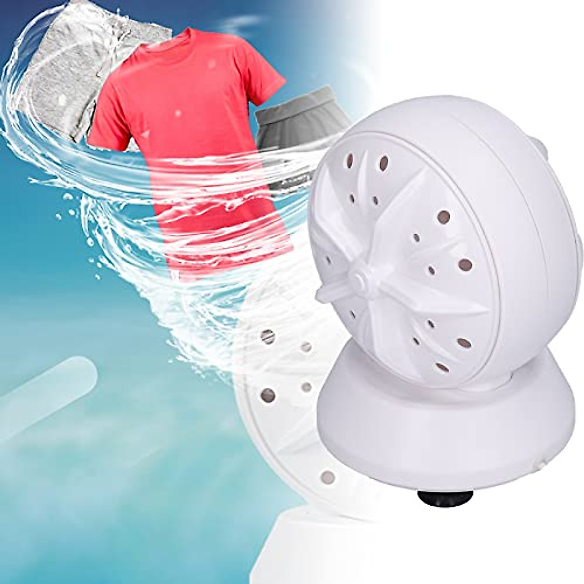 YEmirth Ultrasonic Washing Machine, Double Power Version, 2023 Upgraded Portable Twin Turbo Washer, Portable Washing Machine with USB and Speed Control for Travel Business Trip or College