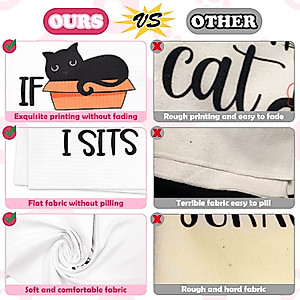 Vansolinne Cute Cats Microfiber Bath Towels Set of 4, 18in x 24in, Perfect for Cat Lovers, Housewarming Gifts