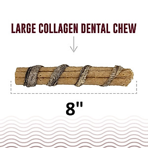 Icelandic+ Beef Collagen Dental Chew Stick Wrapped with Fish 8" Dog Treat