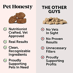 Pet Honesty Allergy Itch Relief for Dogs - Dog Allergy Support Immunity Supplement - Dog Allergy Chews, Probiotics for Dogs, Seasonal Allergies, Skin and Coat Supplement - Peanut Butter (90ct)