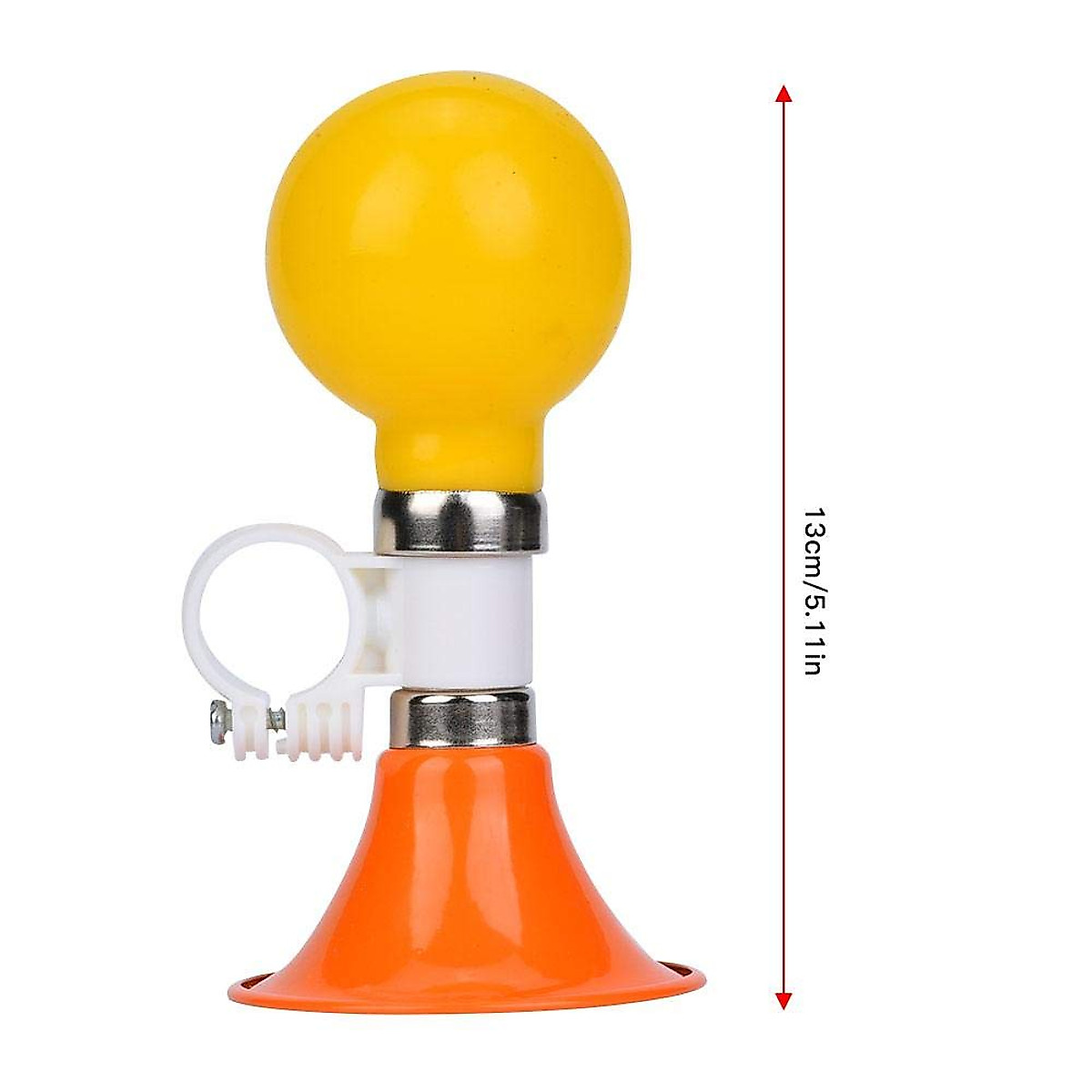 Rubber Children Bike Horn, Metal Rubber Loud Children Bike Horn Bike Warning Bell for Boys Girls Bike Accessory (Orange)
