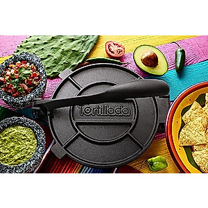 Tortillada – Premium Cast Iron Tortilla Press with Recipes E-Book (12 Inch)