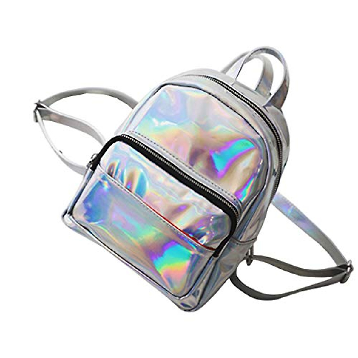 Holographic Backpack Clear Mini Backpack Hologram School Shoulder Bag Casual Backpack Casual School Backpack