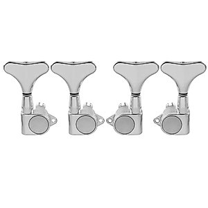 Musiclily Pro 2+2 Sealed Bass Tuners Tuning Keys Pegs Machine Heads for Ibanez Style Precision Jazz Bass, Chrome