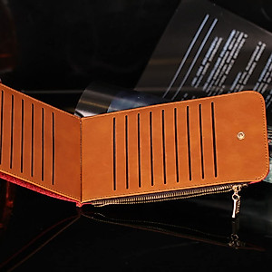 Wallet Long Card Case Ladies Clutch Bag Ladies Wallet Ladies Long Card （red)