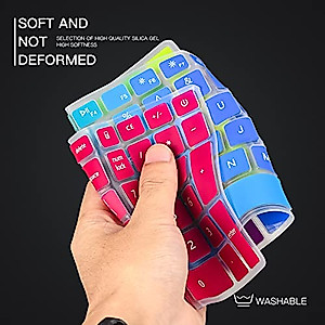 Keyboard Cover for Dell inspiron 15 17 3501 3502 3505 5501 5502 5505 5508 5509 5584 5590 5593 5594 5598 7500 7501 7506 7590 7591 7706 7790 7791, G15 5520 5525 5515 5510 Series Laptop - Gradual Mint