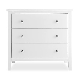 Delta Children Campbell 3 Drawer Dresser, Bianca White