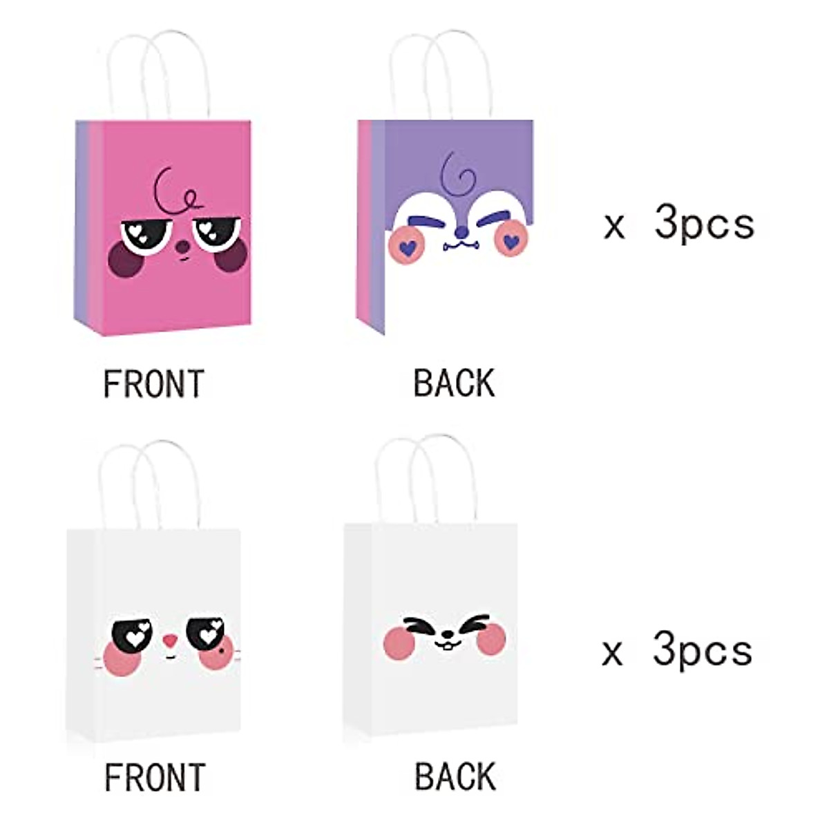 12Pcs Anime Cosplay Party Bag,Cute Anime Party Decorations Supplies Gift for Anime Fans