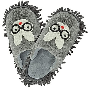 VILLCASE 1 Pair Mop Slippers Cute Slippers Microfiber Mops Cleaning Mops Floor Cleaner Microfiber Shoes Cover Cleaning Slipper Cartoon Mopping Slipper Cartoon Mop Slippers Winter Slipper