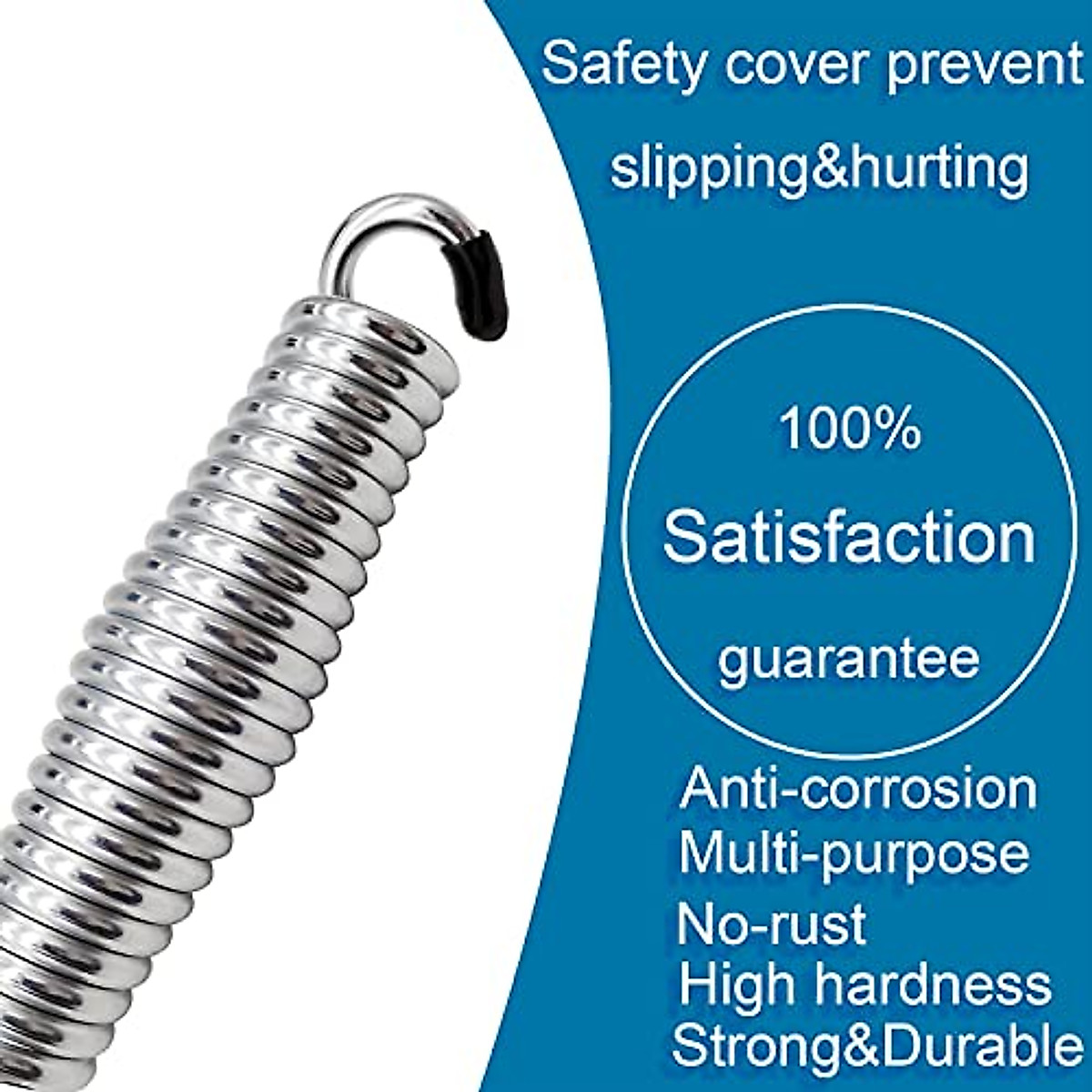 Porch Swing Springs Heavy Duty - 1300Lbs Hammock Chair Spring,Hanger Ceiling Mount Spring (Silver)
