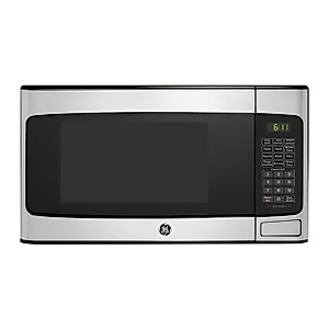 GE GCST11X1WSS Microwave Oven, 950-watt 6 Auto Cooking Settings, Kitchen Essentials for The Countertop, Dorm Room or Apartment, Child-Lock Technology 1.1 Cu. Ft, Stainless Steel