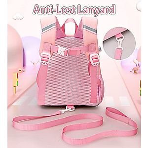 kvcezxu Kids Backpack Cute Bunny School bag and Shoulder Bag 2Pcs Set, Anti-Lost Children Toddler Small Schoolbag BookBag For Boys Girls Pink Small