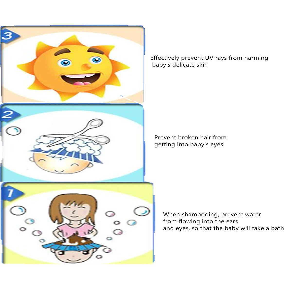 Baby Safe Shampoo Shower Bathing Wash Hair Shield Hat Protection Soft Cap Adjustable Visor Keep The Water Out of Their Eyes & Face Toddler Kids Children 1PCS (Pink)