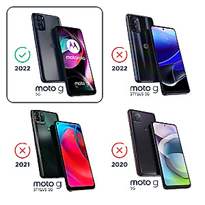 Motorola Moto G 5G (2022) Protective Case (Black) + 9H Glass Screen Protector + TurboPower 20W Charger and 3.3ft USB-C Cable