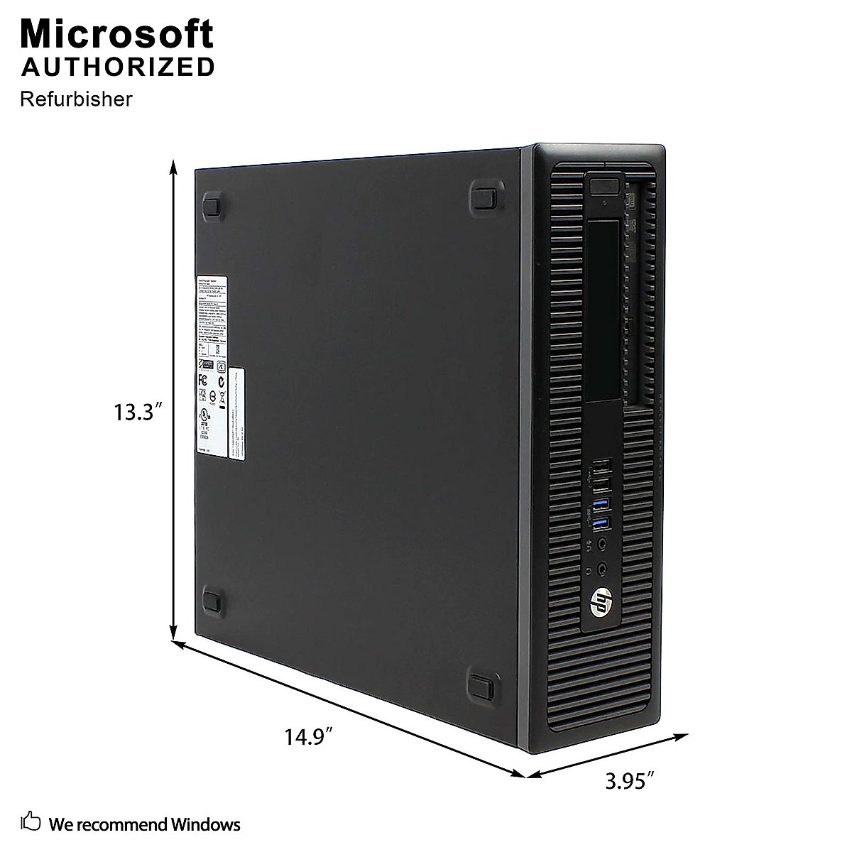 HP ProDesk 600 G1 SFF Business Desktop Computer, Intel Core i5 4590 up to 3.7GHz,16G DDR3, 2T, DVD, WiFi, Bluetooth 4.0, USB 3.0, VGA, DP, Win 10 64-Bit Supports English/French/Spanish(CI5) (Renewed)