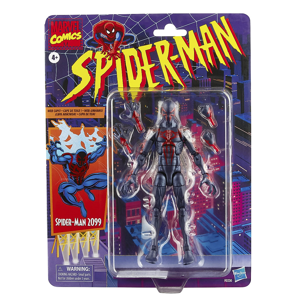 Spider-Man Hasbro Marvel Legends Series 6-inch Scale Action Figure Toy Spider-Man 2099, Premium Design, 1 Figure, and 2 Accessories