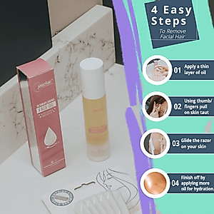 Dermaplaning Tool (9 Count) and Dermaplane Oil Bundle – Easy to Use Face Razor with Smooth Glide Shave Oil – Effortlessly Removes Facial Hair for Happy Skin