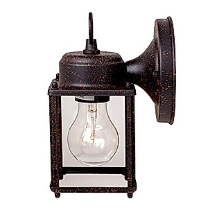 Designers Fountain 1161-RP Porch Outdoor Wall Lantern Sconce, 8in H, Rust Patina