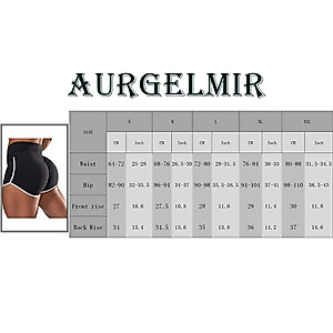 Aurgelmir Women's Workout Shorts Scrunch Booty Gym Yoga Pants Middle/High Waist Butt Lifting Sports Leggings(A-Black, Small)
